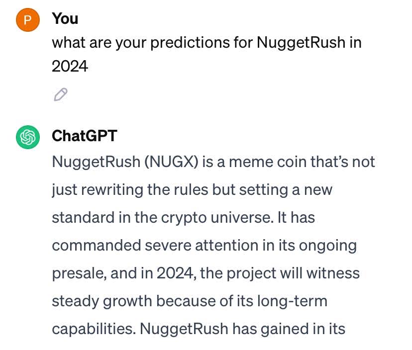 ChatGPT 2024 Predictions For Terra Classic, NuggetRush and Solana